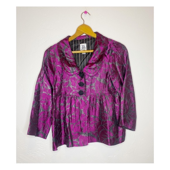 ivy jane | Jackets & Coats | Anthropologie Ivy Jane Cropped Lame Bolero ...